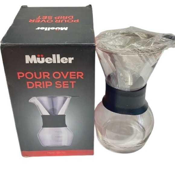 Mueller | Kitchen | Mueller 30 Ml Pour Over Coffee Maker Clear Glass ...